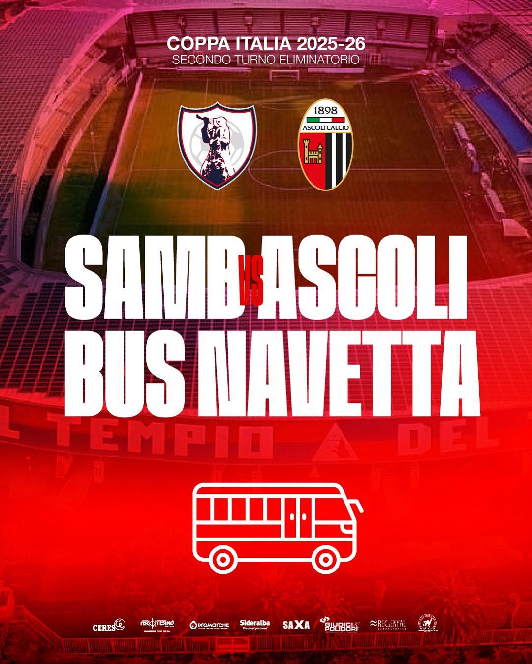 COPPA ITALIA SAMB-ASCOLI, ISTITUITE DUE LINEE DI BUS NAVETTA - U.S ...